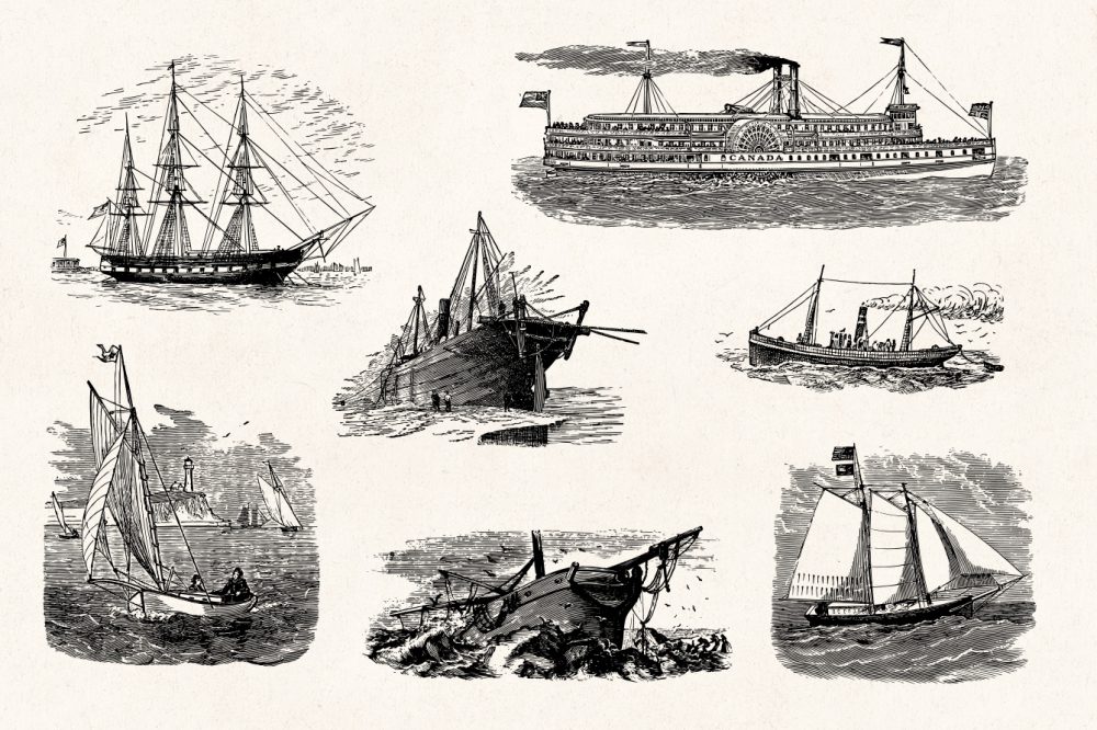 Nautical Engraving Illustrations - Graphic Goods