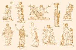 Pantheon - Greek & Roman Mythology Illustrations - Graphic Goods