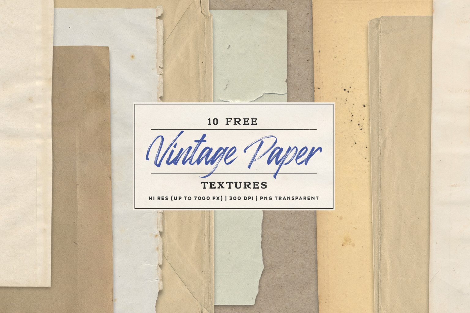10 Free Vintage Paper Textures - Graphic Goods