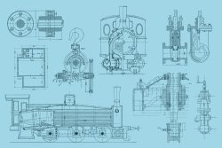 Vintage Blueprints And Technical Drawings - Graphic Goods