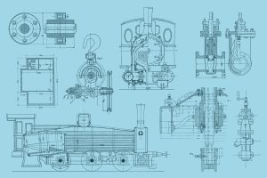 Vintage Blueprints And Technical Drawings - Graphic Goods