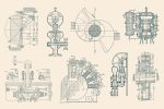 Vintage Blueprints And Technical Drawings - Graphic Goods