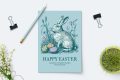 Vintage Easter Greeting Card Template - Graphic Goods